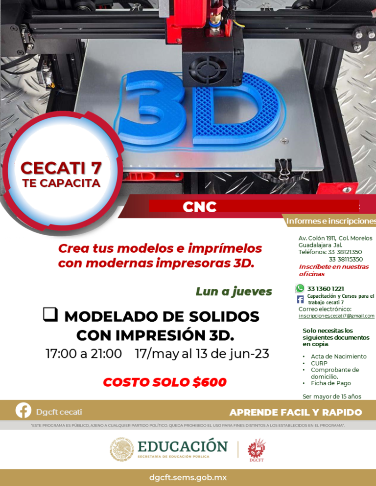 Imparte CECATI 7 taller de impresión en 3D – DIHCSA